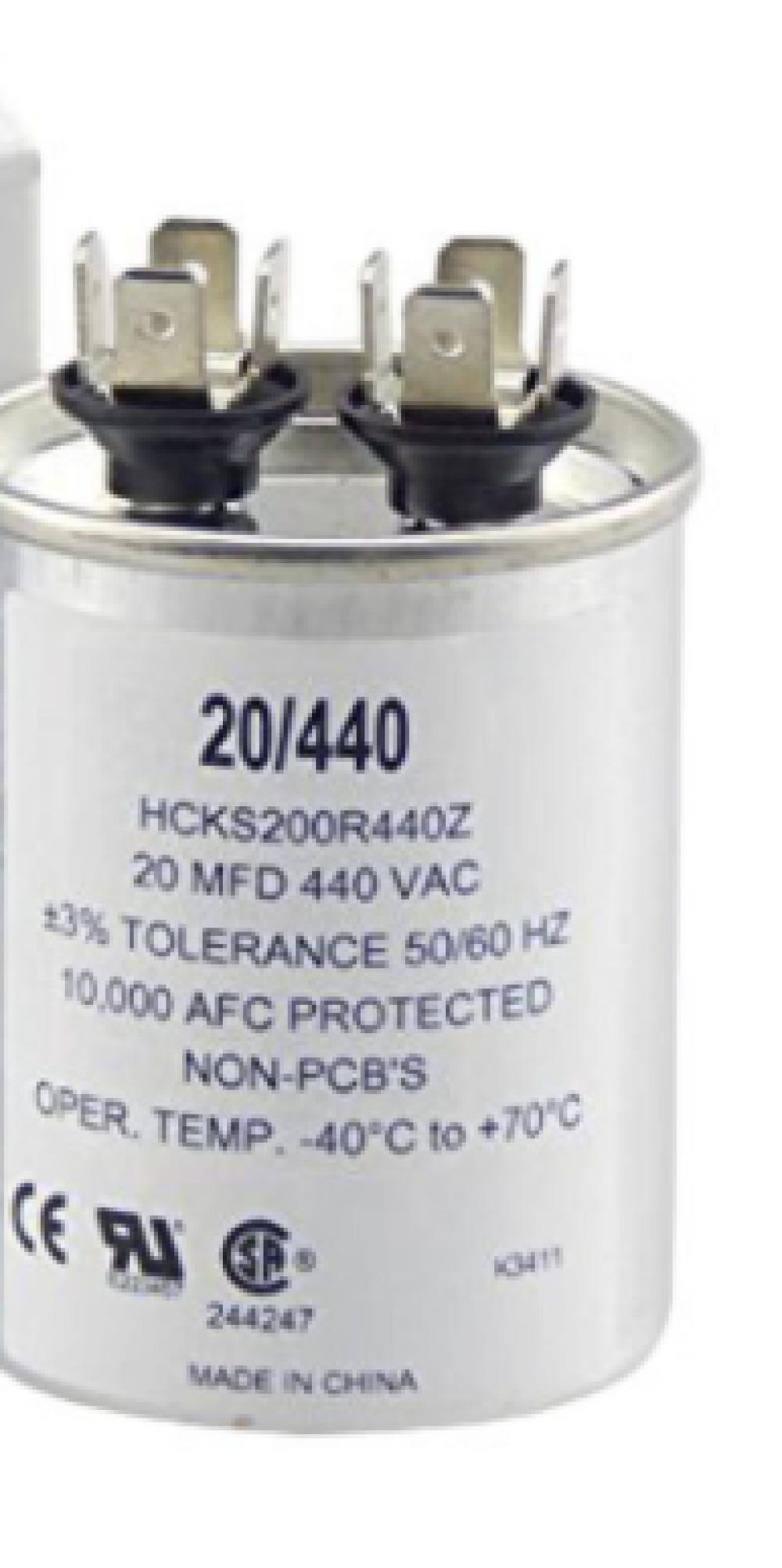 VS 20MFD CAPACITOR 20uF 250V 50/60Hz TYP B ALUM CASING 536387-2702 | Go ...
