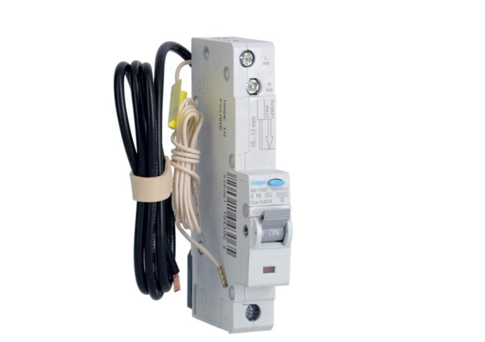 HAGER RCBO 1M 1P 10kA C-6A 30mA AC ADC284Y | Go Green International